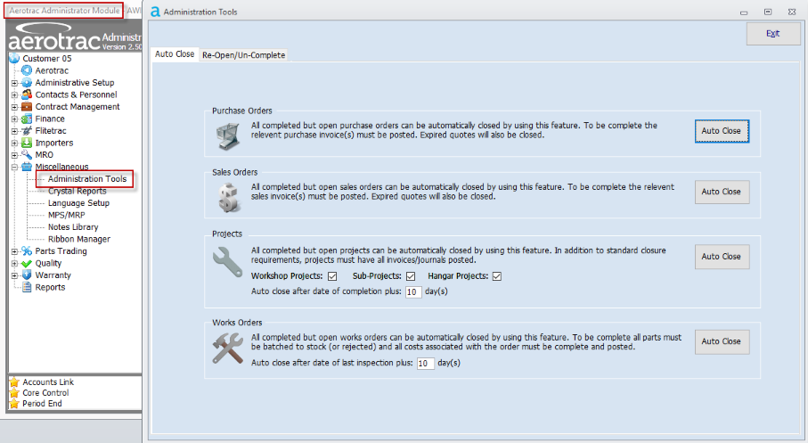 Administration Tools