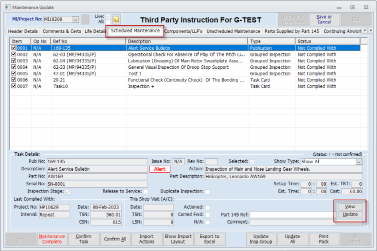 Maintenance Updates - Third Party Maintenance