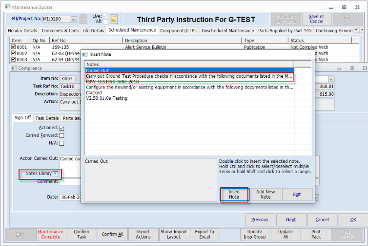 Maintenance Updates - Third Party Maintenance