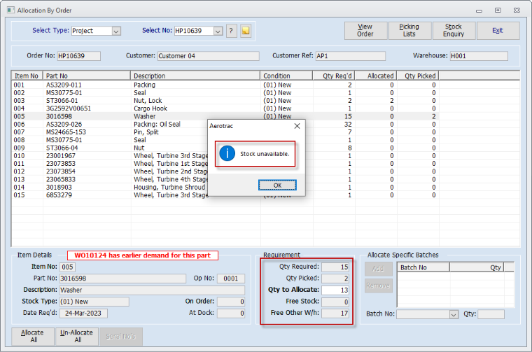 Edit Allocations By Order