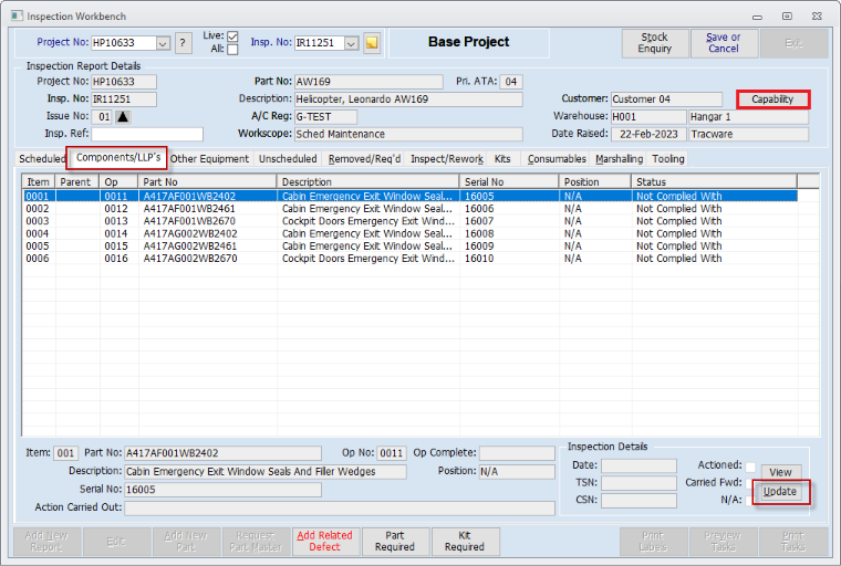 Inspection Workbench - Hangar Projects