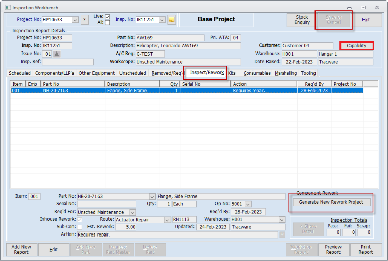 Inspection Workbench - Hangar Projects