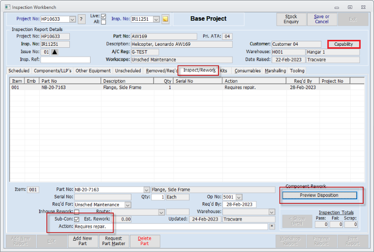 Inspection Workbench - Hangar Projects