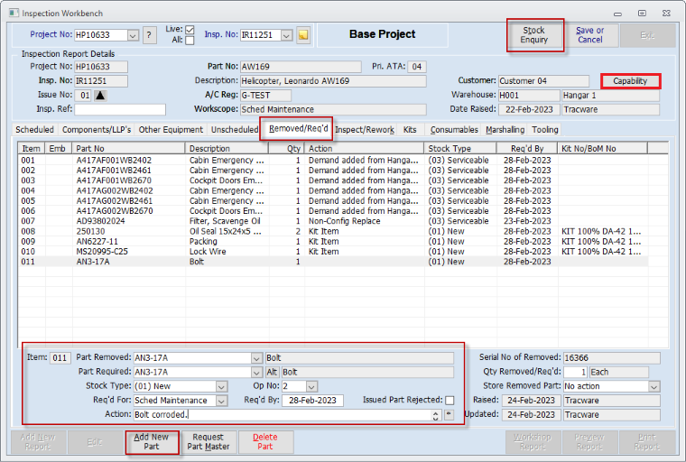 Inspection Workbench - Hangar Projects