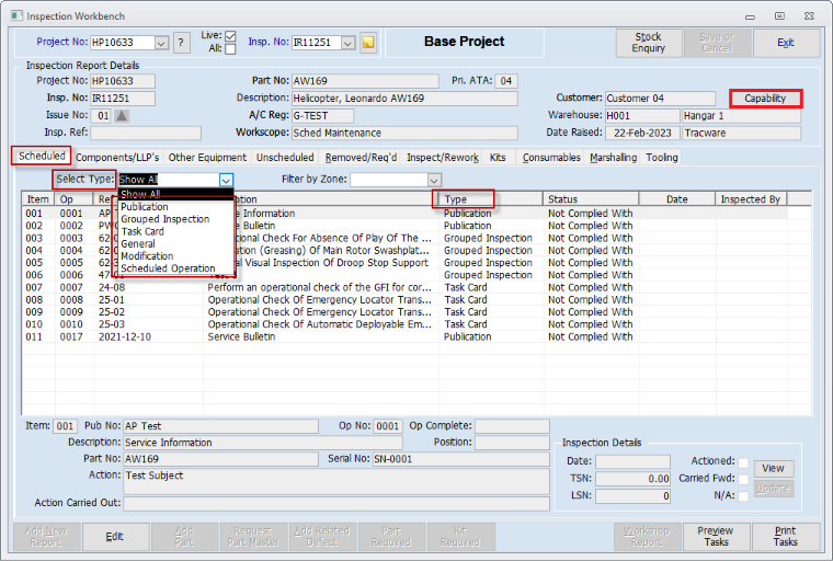 Inspection Workbench - Hangar Projects