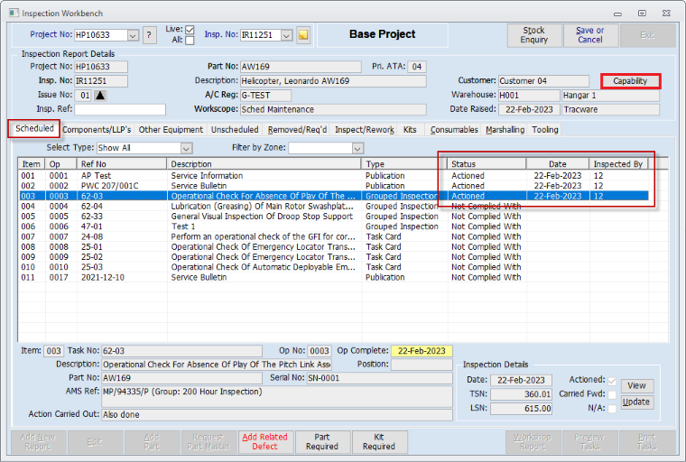 Inspection Workbench - Hangar Projects