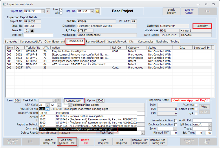 Inspection Workbench - Hangar Projects