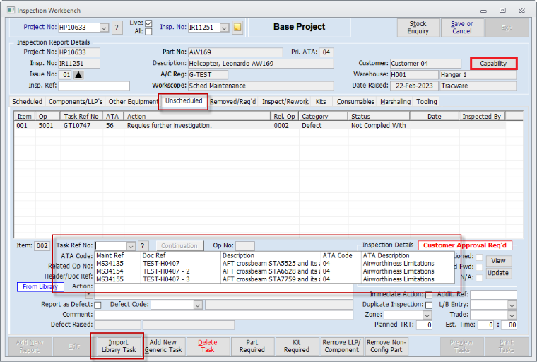 Inspection Workbench - Hangar Projects