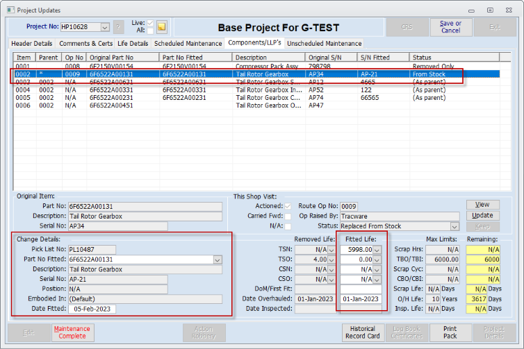 Project Updates - With Maintenance Instruction