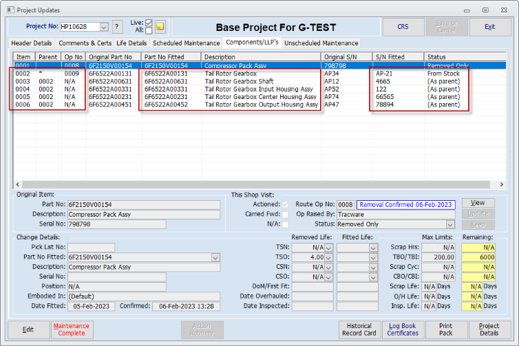 Project Updates - With Maintenance Instruction