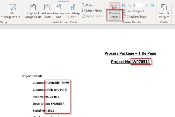 Mail Merge Documents