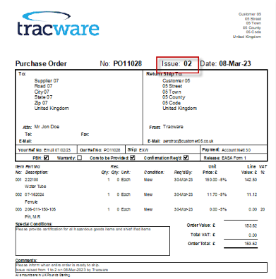 Purchase Order (Stock)