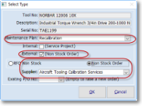 External Tooling Maintenance/Re-calibration
